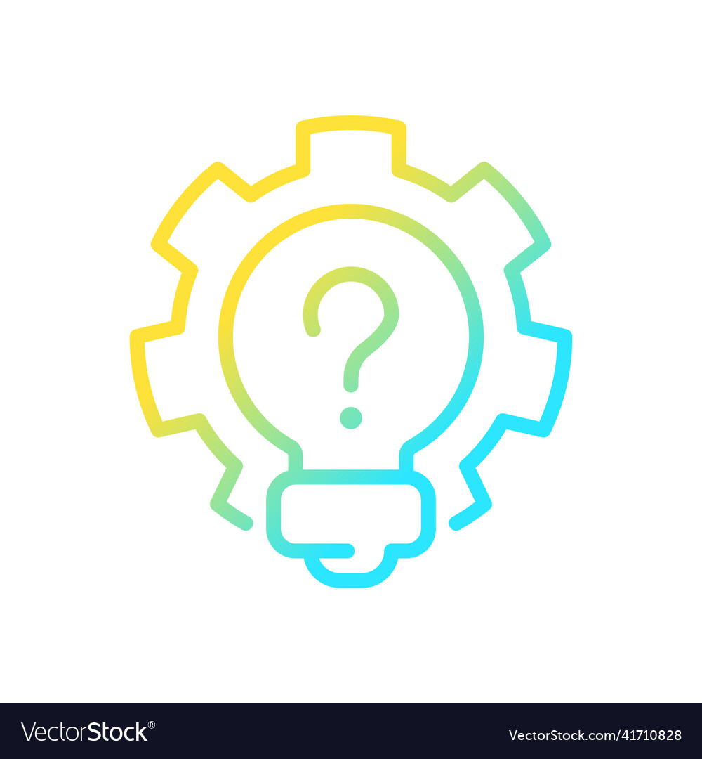 Creative question gradient linear icon Royalty Free Vector