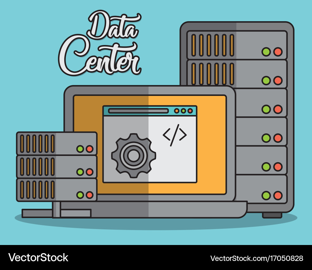 Data center design Royalty Free Vector Image - VectorStock