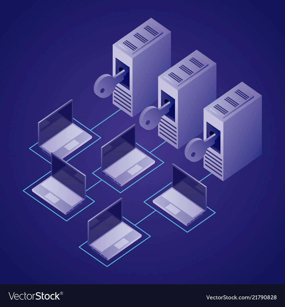 Data network concept Royalty Free Vector Image