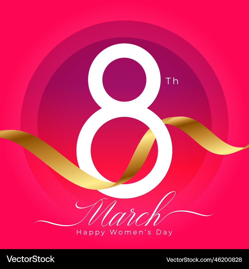 Happy 8th march womens day celebration background Vector Image