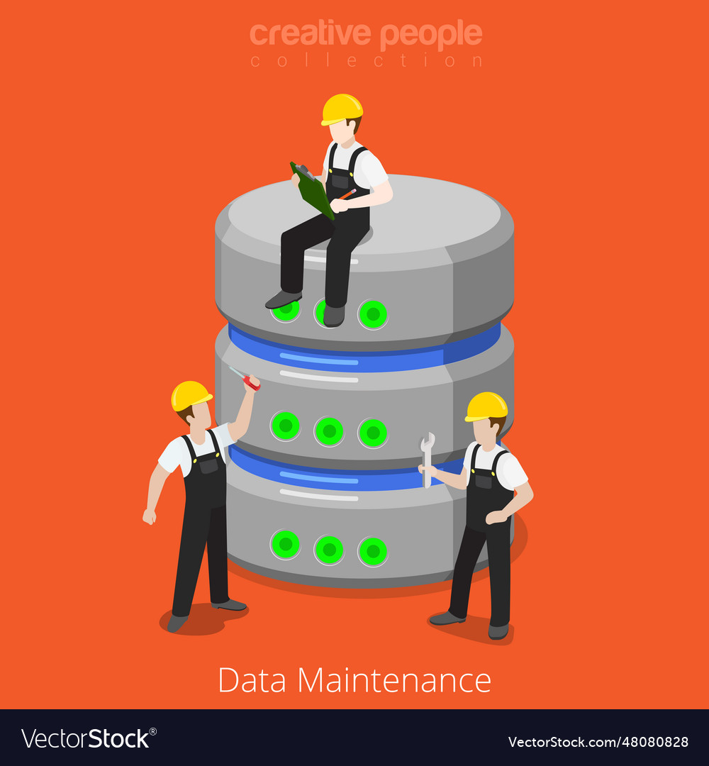Hdd database storage maintenance sql backup Vector Image