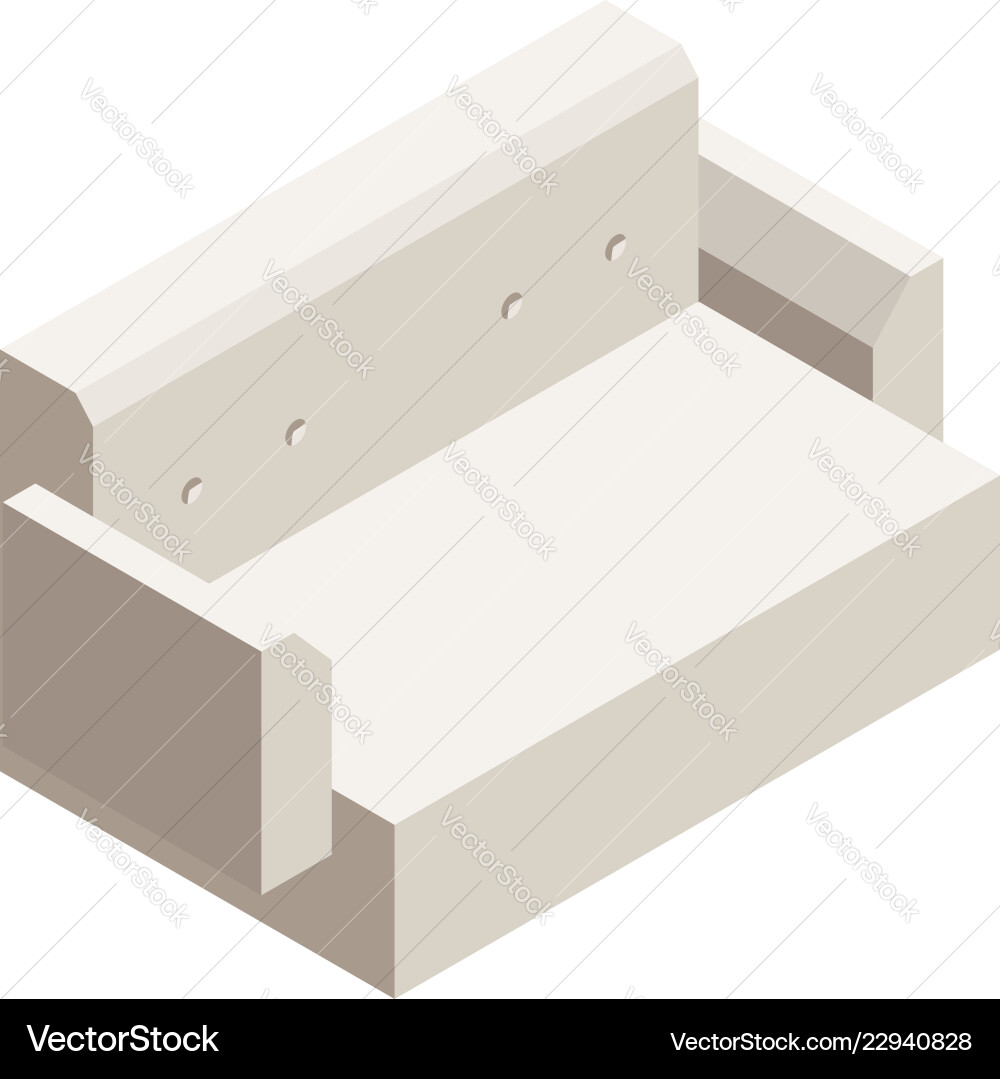 Modern sofa icon isometric style Royalty Free Vector Image