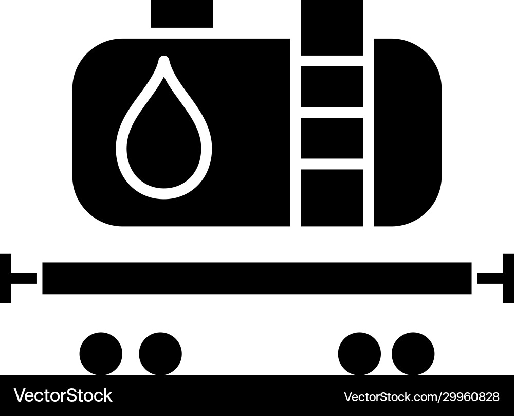 Oil transportation black icon concept Royalty Free Vector