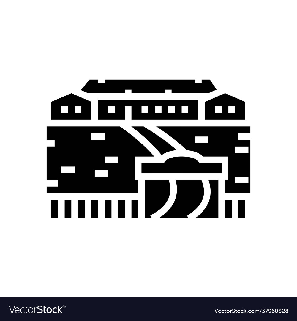 Ranch style house glyph icon Royalty Free Vector Image Ranch style house glyph icon Royalty Free Vector Image