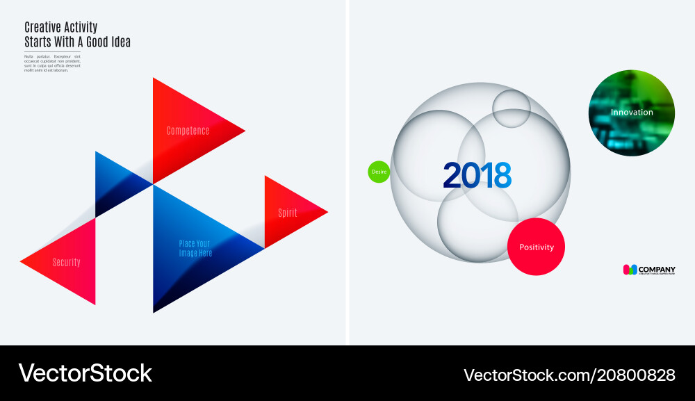 Set of abstract design for graphic template Vector Image