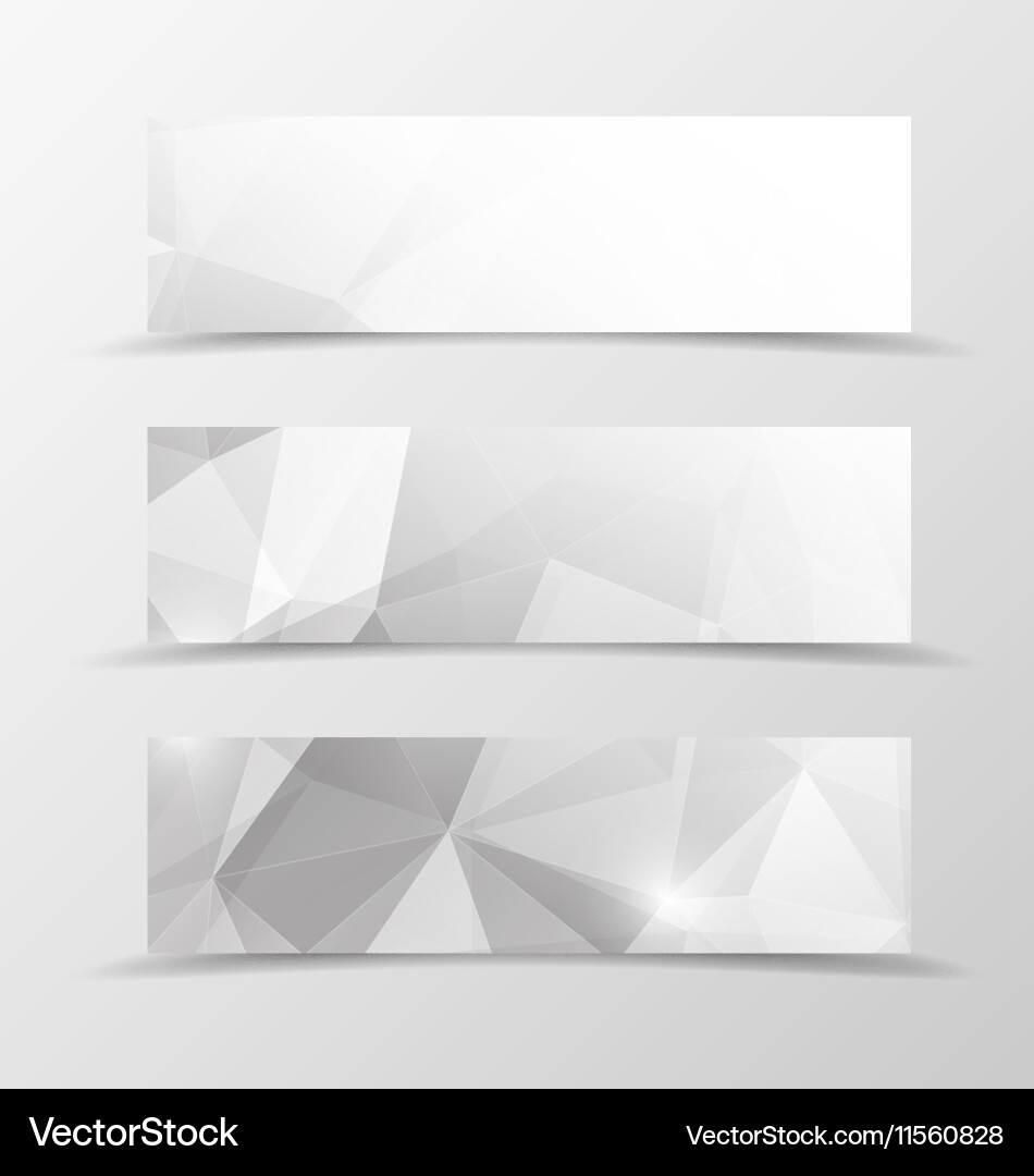 Set of header banner geometric design Royalty Free Vector
