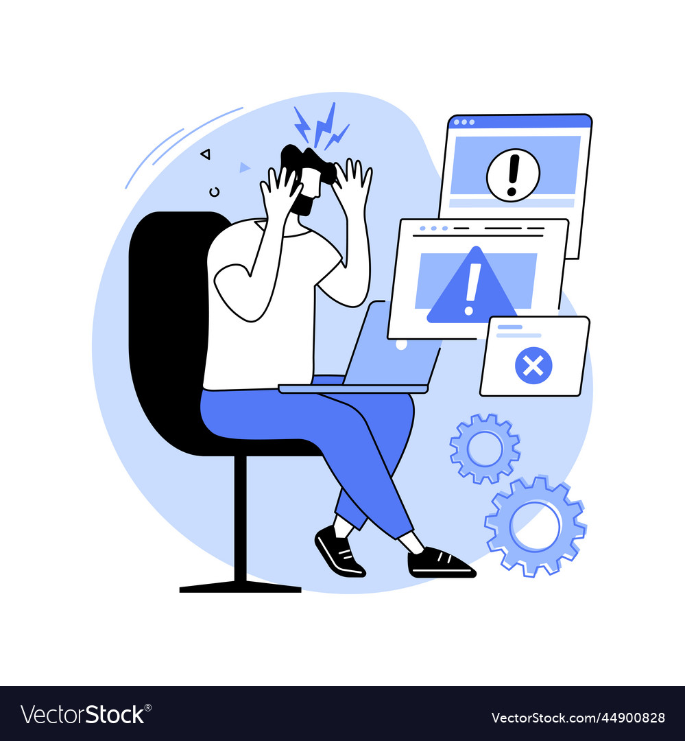 Software Problems Isolated Cartoon Royalty Free Vector Image