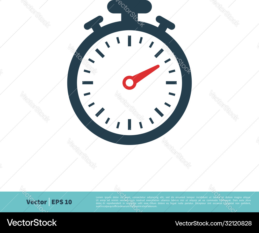Stopwatch icon logo template design eps 10 Vector Image