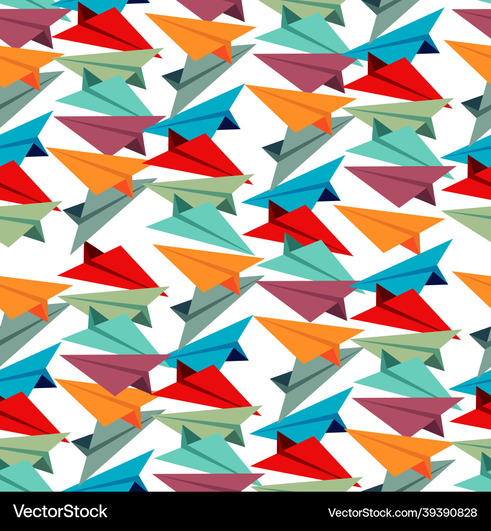 Travel concept seamless pattern colorful paper Vector Image
