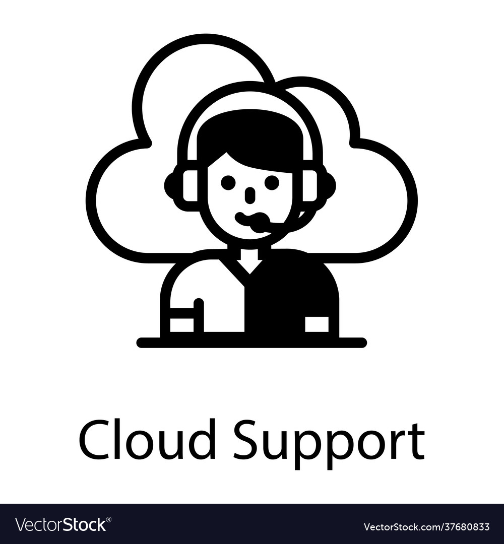 Cloud support Royalty Free Vector Image - VectorStock