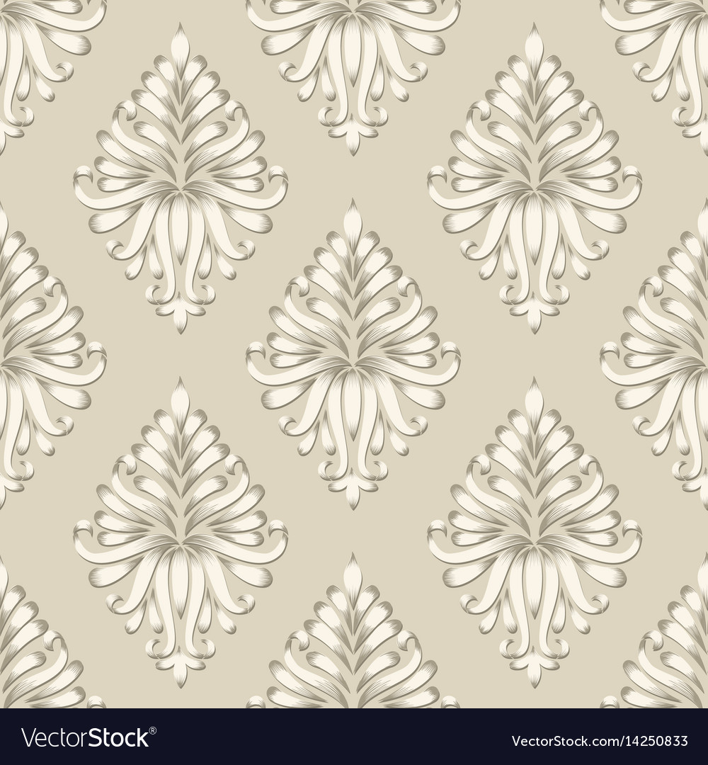Damask seamless pattern background Royalty Free Vector Image