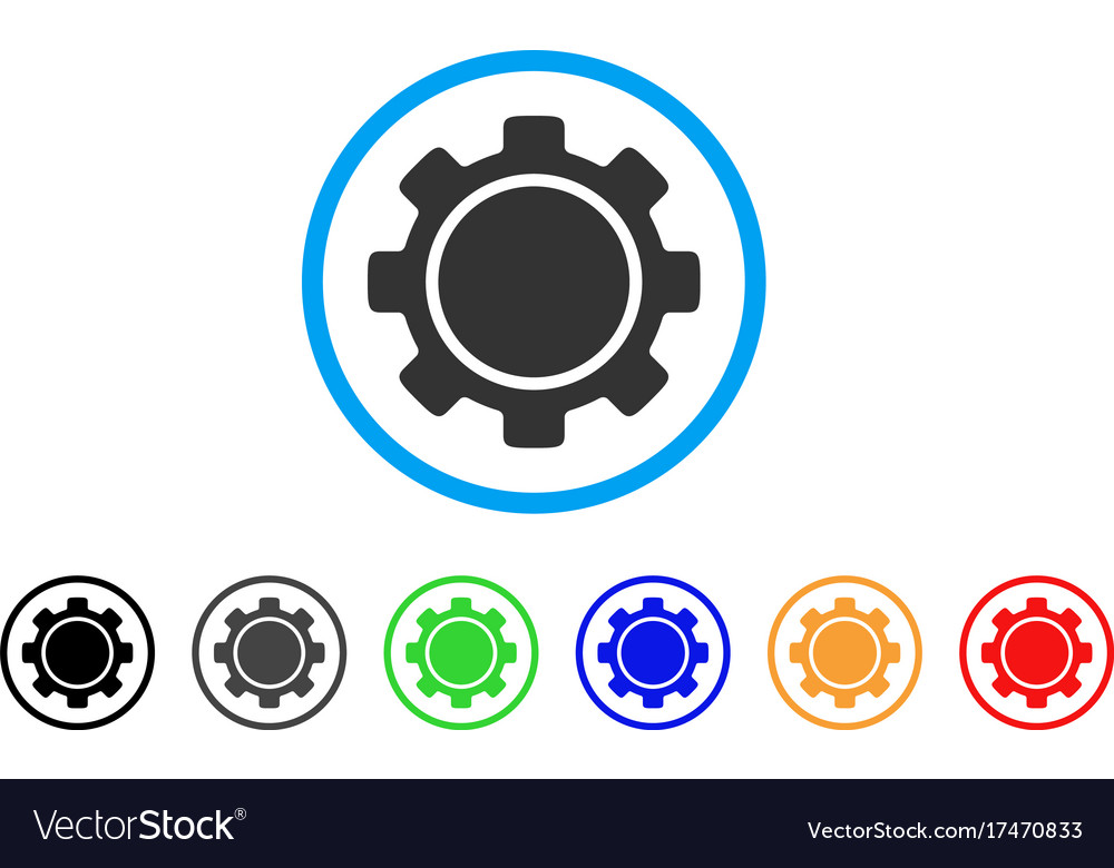 Gear rounded icon Royalty Free Vector Image - VectorStock