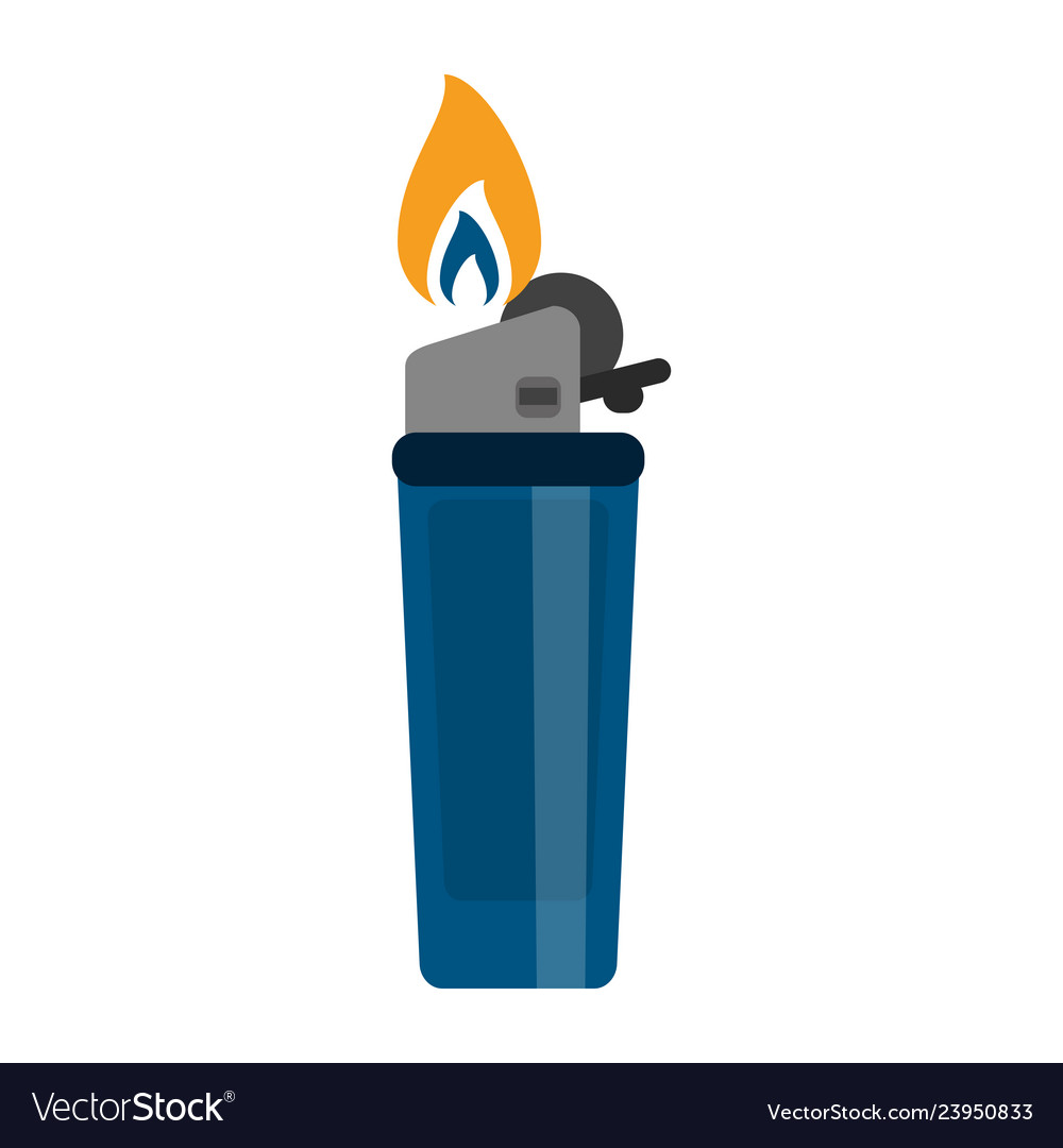 Lighter fire object Royalty Free Vector Image - VectorStock