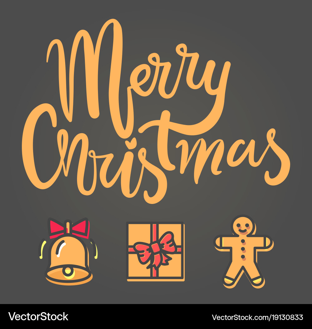 Merry christmas bright poster Royalty Free Vector Image