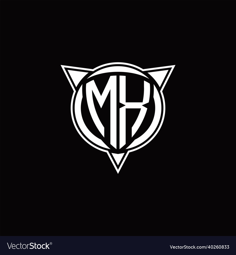 Mx logo monogram isolated with circle shape Vector Image