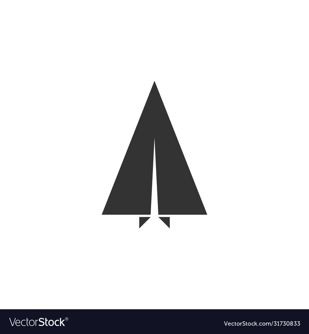 Paper plane icon flat Royalty Free Vector Image