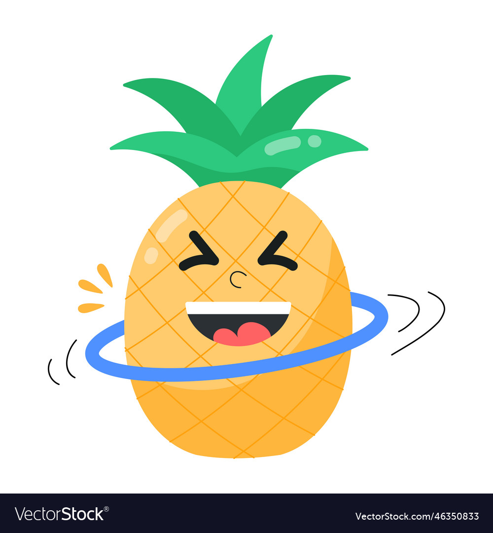 Smiling pineapple Royalty Free Vector Image - VectorStock