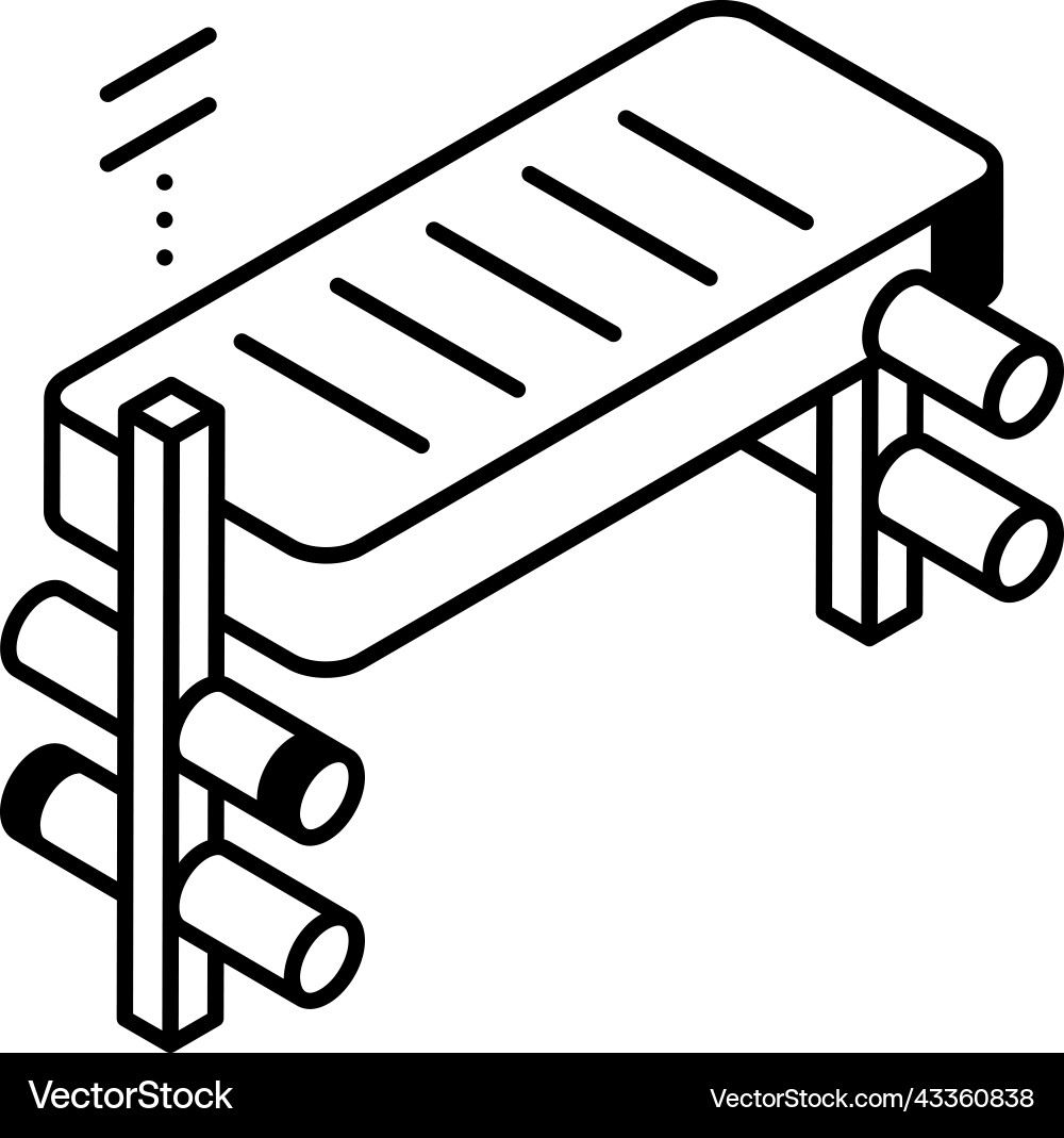 A gym equipment smith machine in isometric icon Vector Image