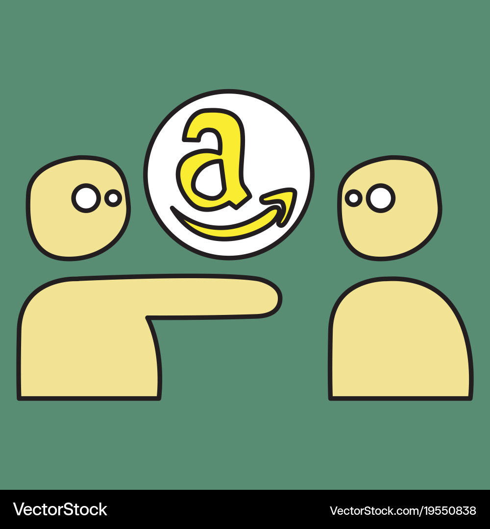 Amazon online shop smile store icon concept Vector Image