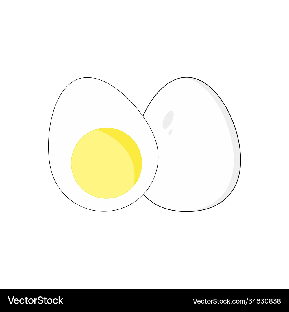 Boiled egg Royalty Free Vector Image - VectorStock