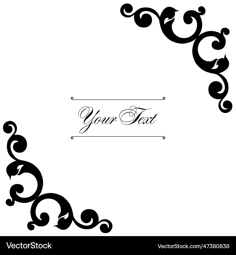 Damask vintage baroque scroll swirl victorian Vector Image
