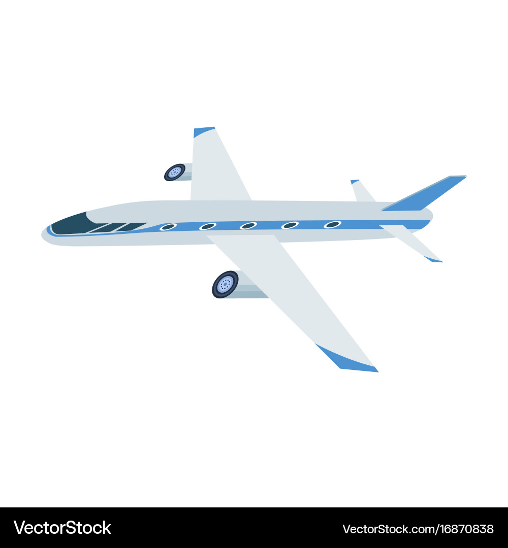 Freight aircraft transport and delivery single Vector Image