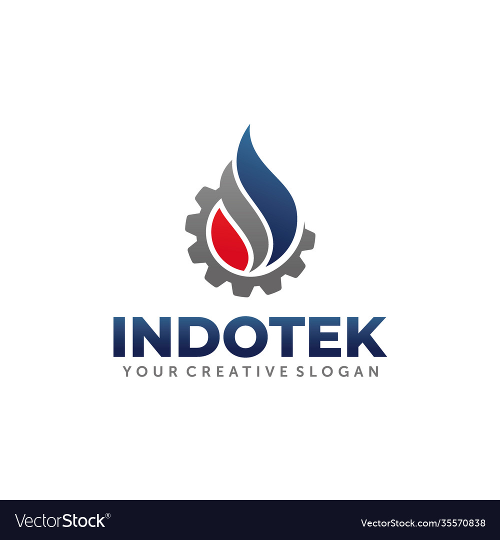 Gas and oil logo energy design Royalty Free Vector Image