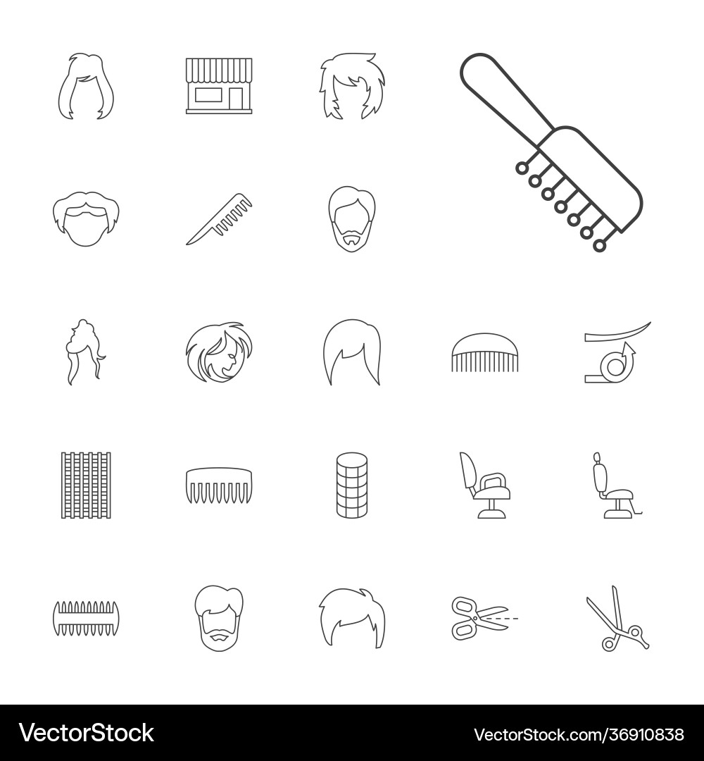 Haircut icons Royalty Free Vector Image - VectorStock