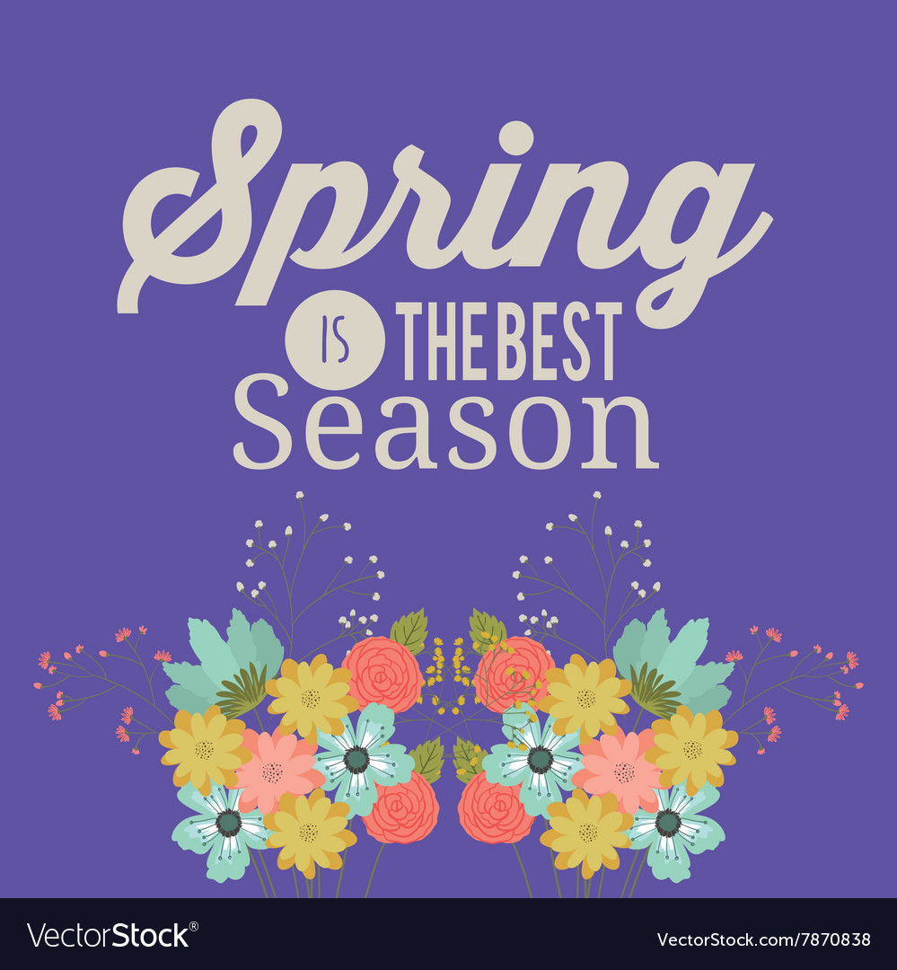 Hello spring design Royalty Free Vector Image - VectorStock
