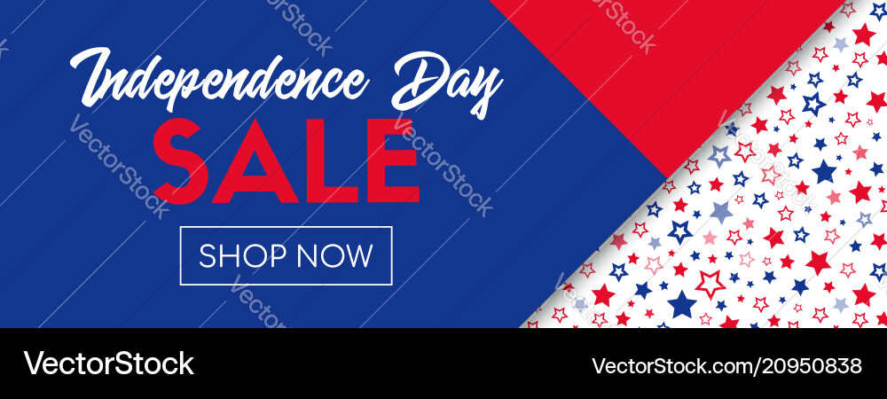 Independence day sale banner Royalty Free Vector Image