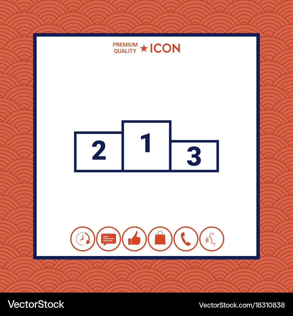 Pedestal podium icon Royalty Free Vector Image