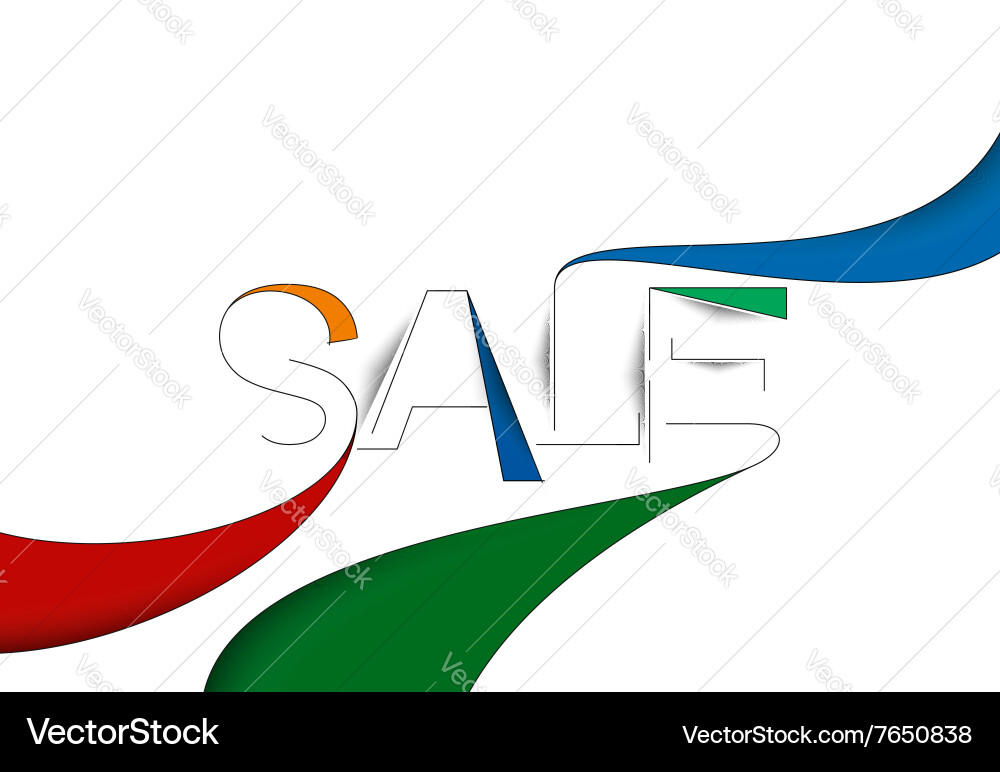 Sale Text Made Modern Trendy Design Royalty Free Vector