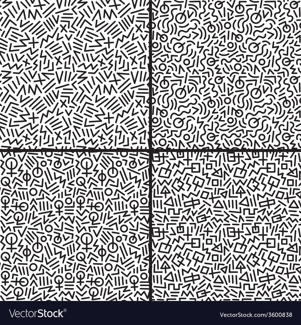 Seamless abstract backgrounds set Royalty Free Vector Image