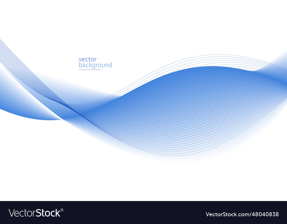Smooth flow of wavy shape with gradient abstract Vector Image