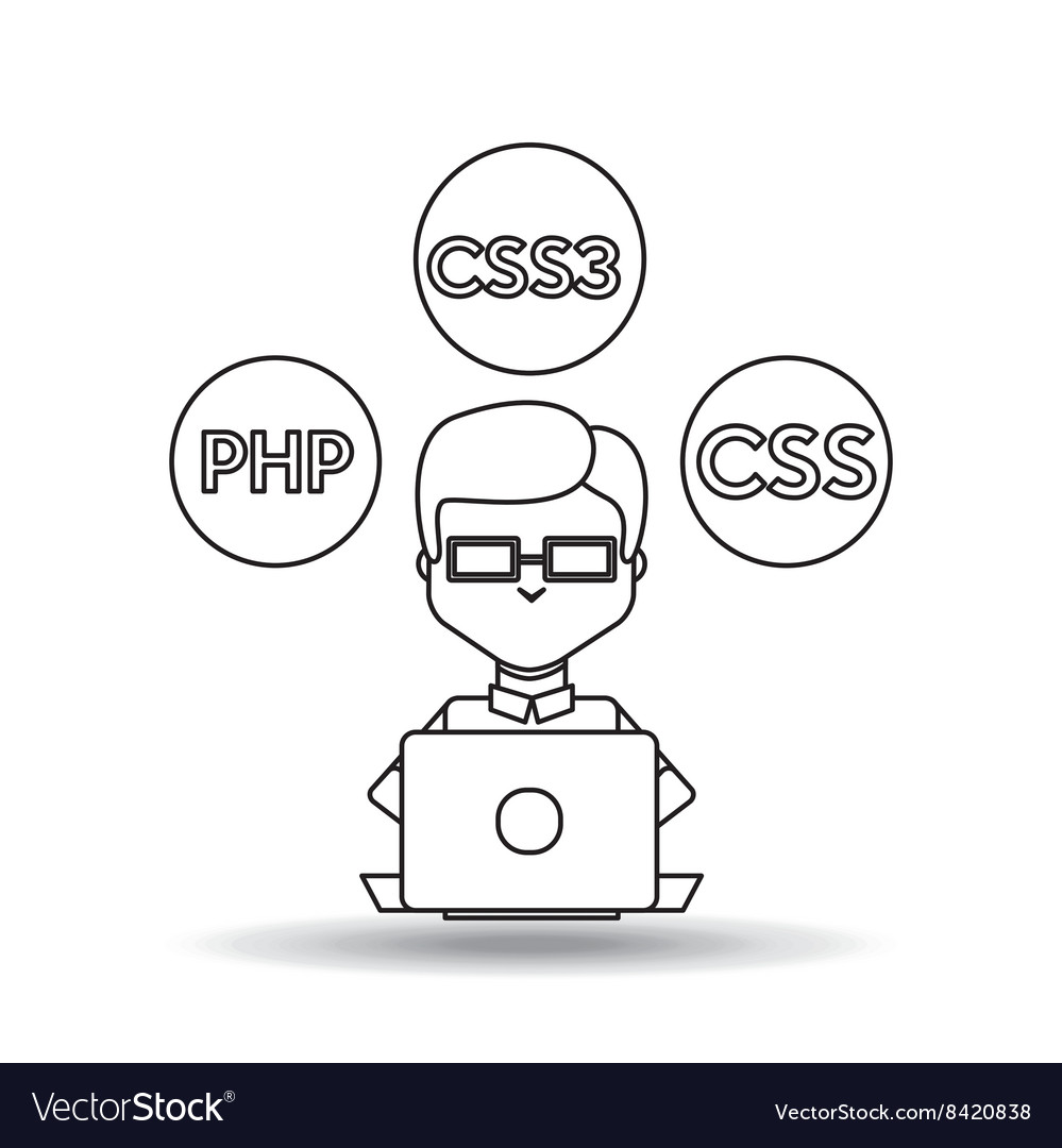 Software programming design Royalty Free Vector Image