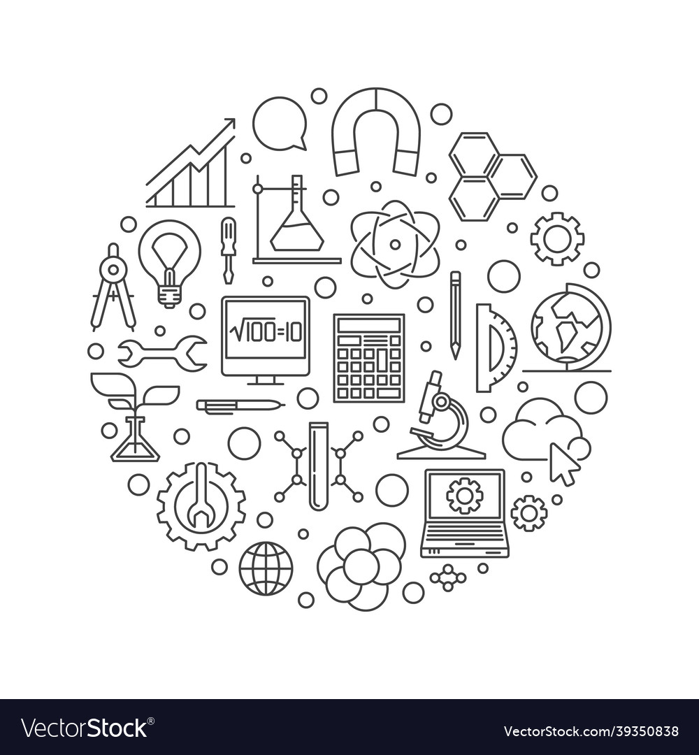 Stem - science technology engineering and math Vector Image