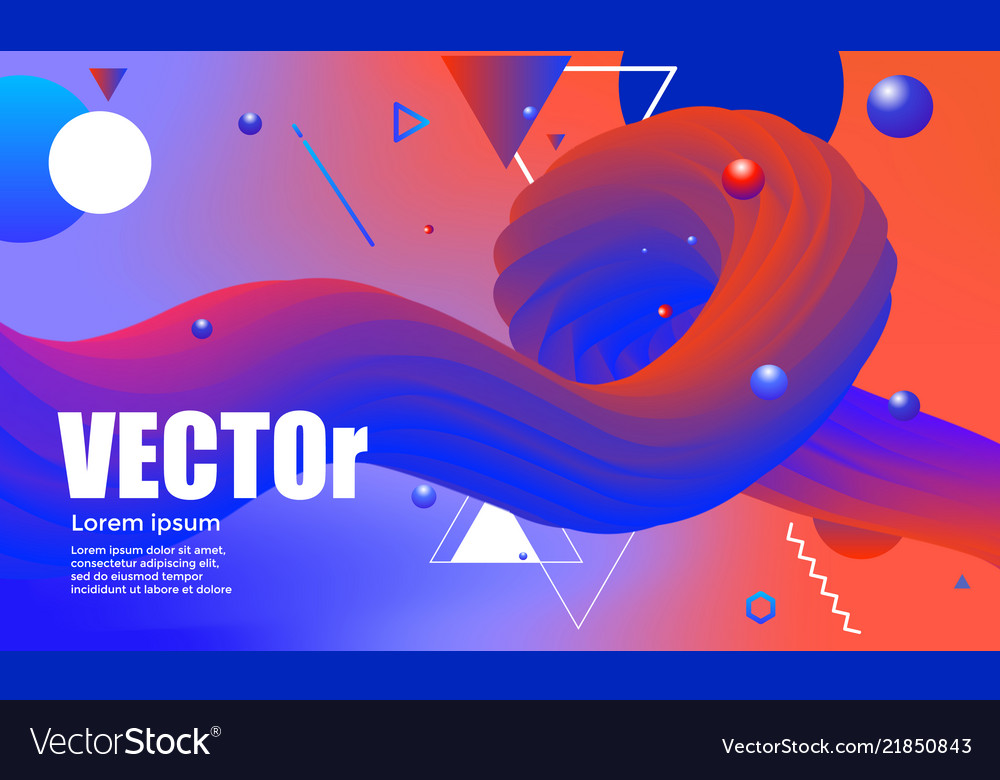 Abstract gradients waves background colorful Vector Image