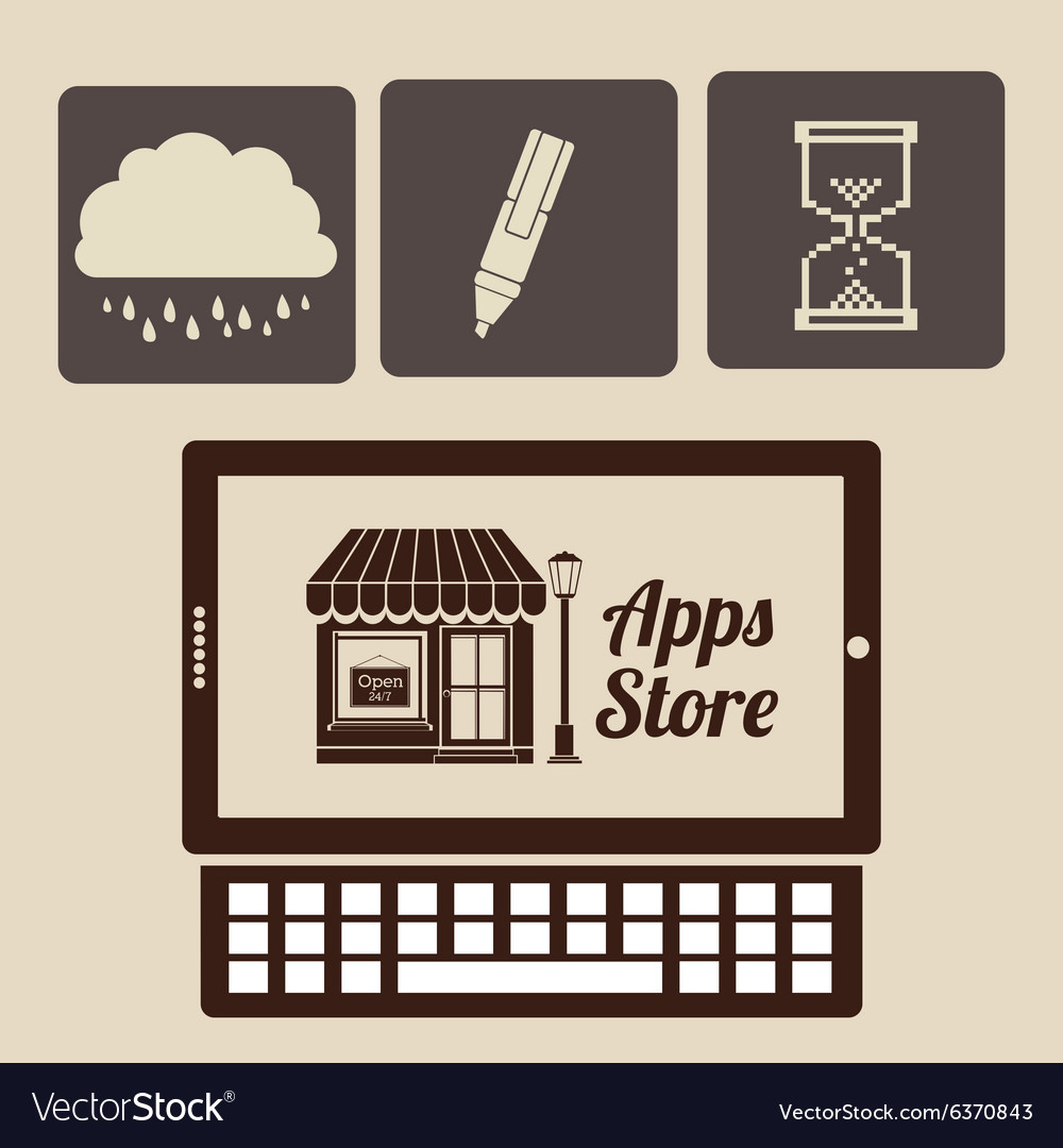 Apps store Royalty Free Vector Image - VectorStock