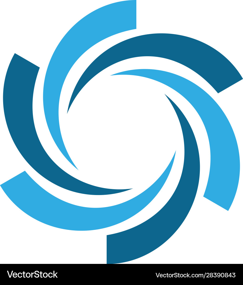 Business logo vortex wave and spiral icon Vector Image