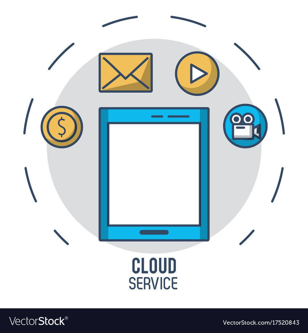 Cloud computing service Royalty Free Vector Image