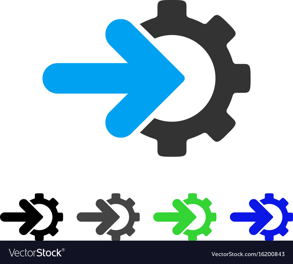Gear integration flat icon Royalty Free Vector Image Gear integration flat icon Royalty Free Vector Image