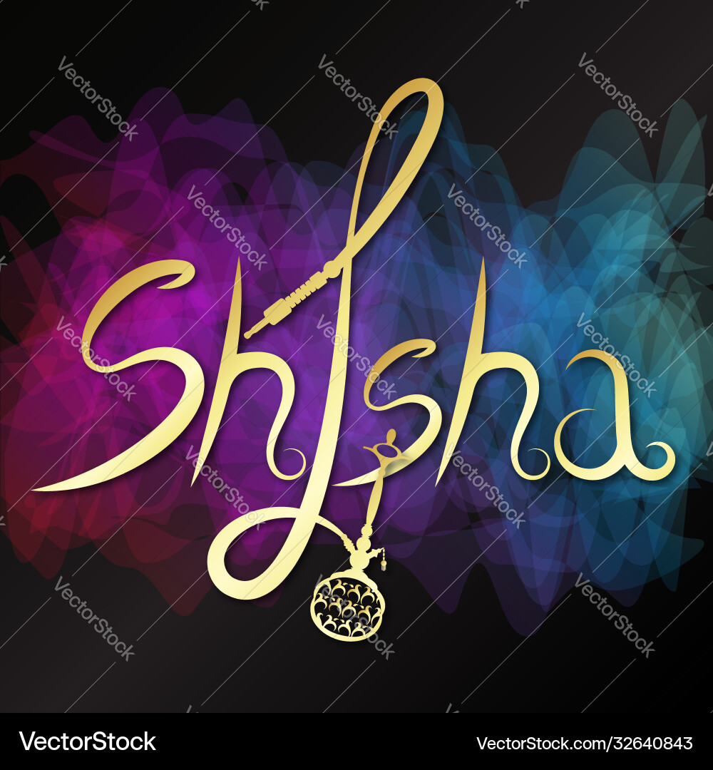 Hookah beautiful design smoking and relaxation Vector Image