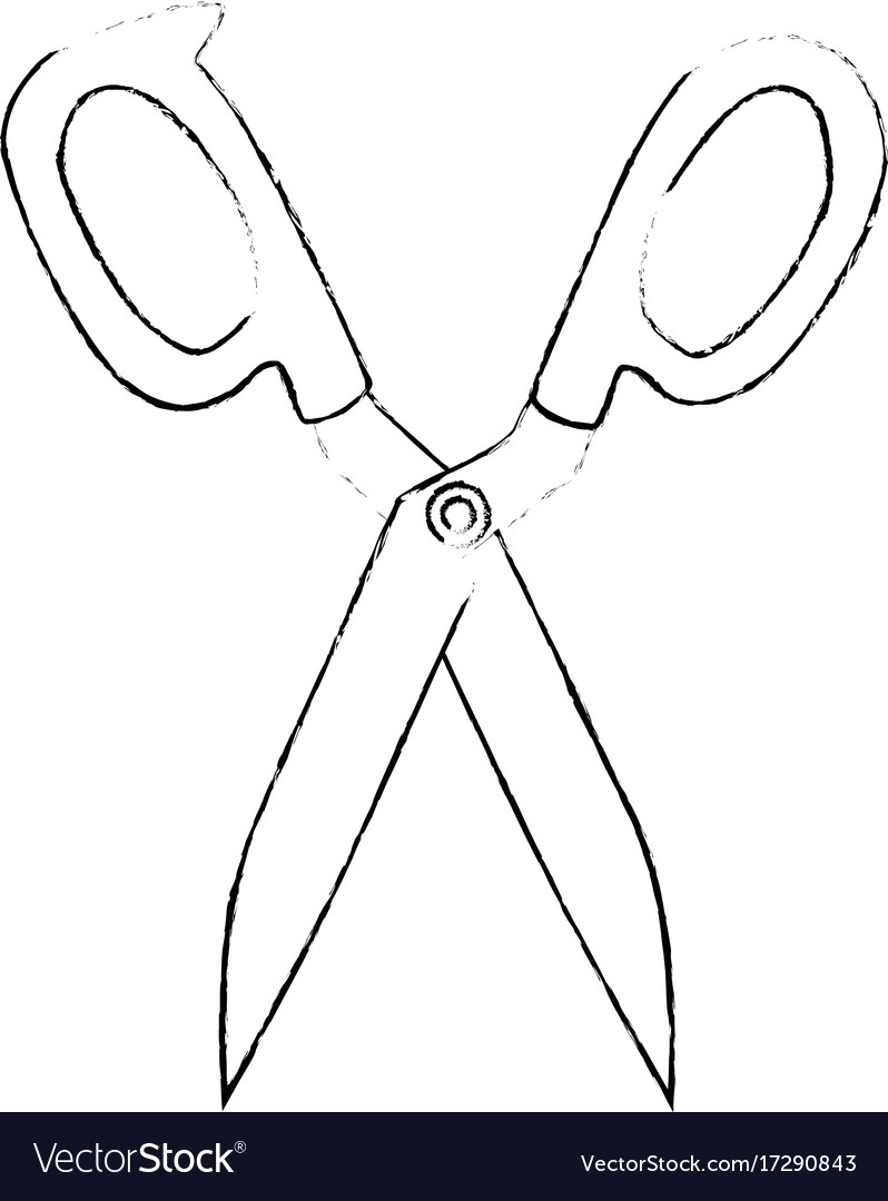 Kitchen scissors isolated icon Royalty Free Vector Image