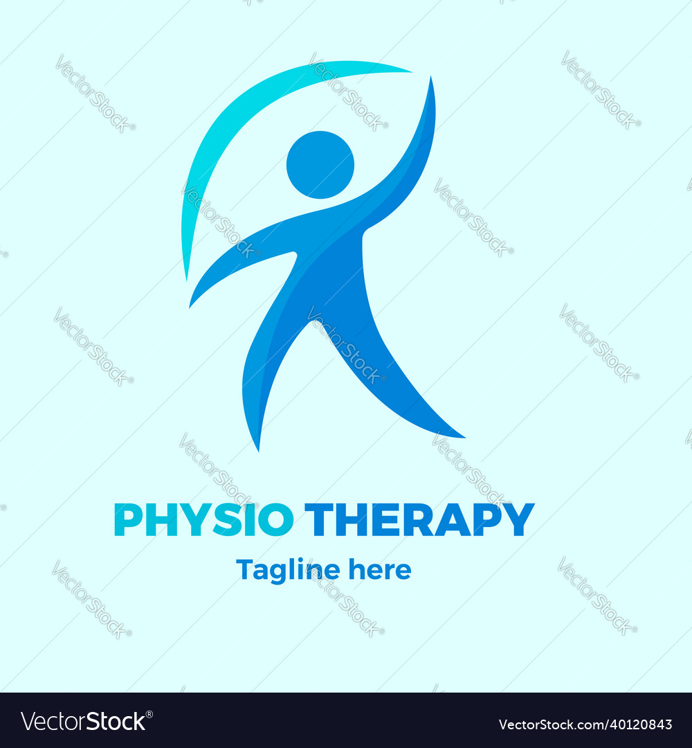 Physiotherapy logo template Royalty Free Vector Image