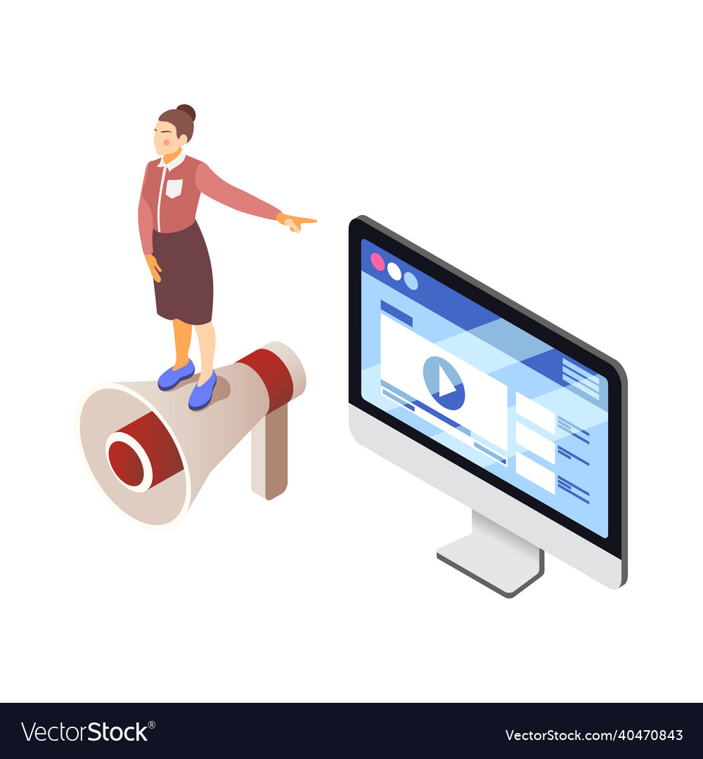 Promoting computer brand composition Royalty Free Vector