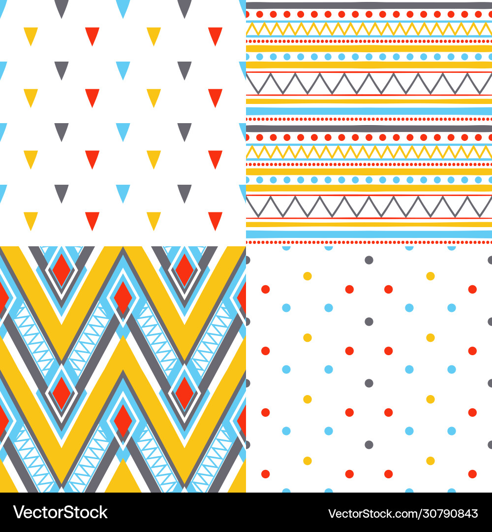 Set tribal patterns Royalty Free Vector Image - VectorStock
