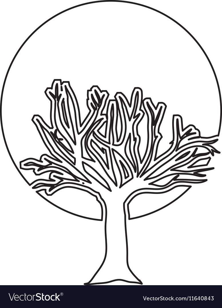 Tree abstract icon image Royalty Free Vector Image