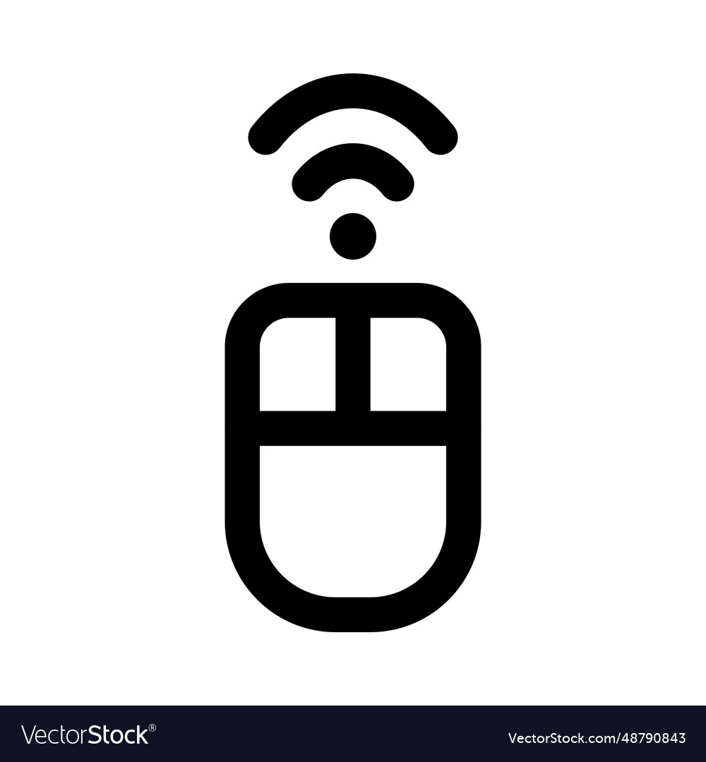 Wirelessly connecting a mouse with computer Vector Image