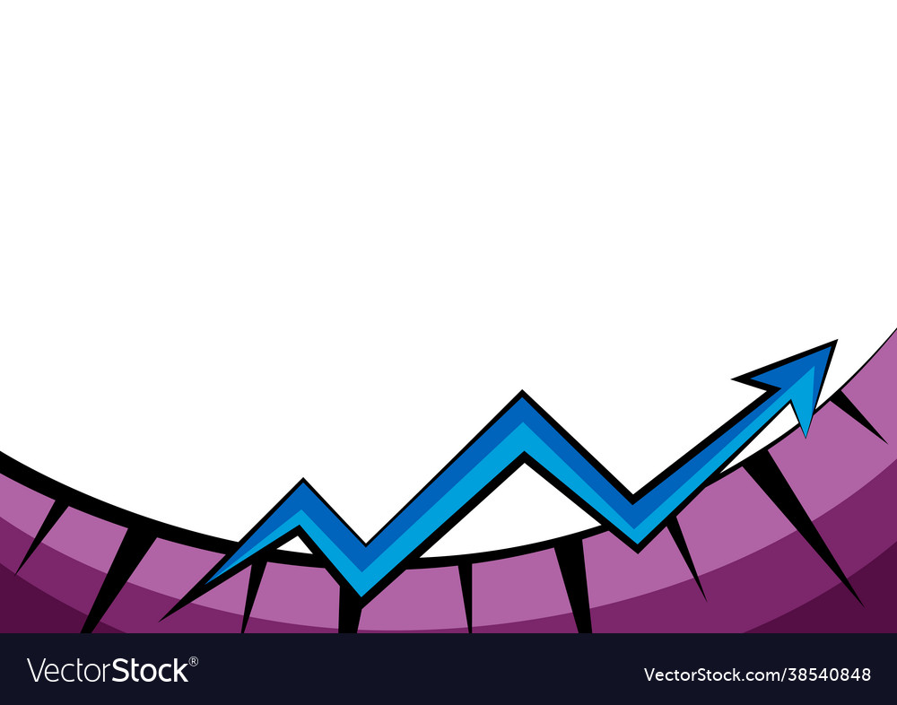 Abstract graph presenting progress moving forward Vector Image