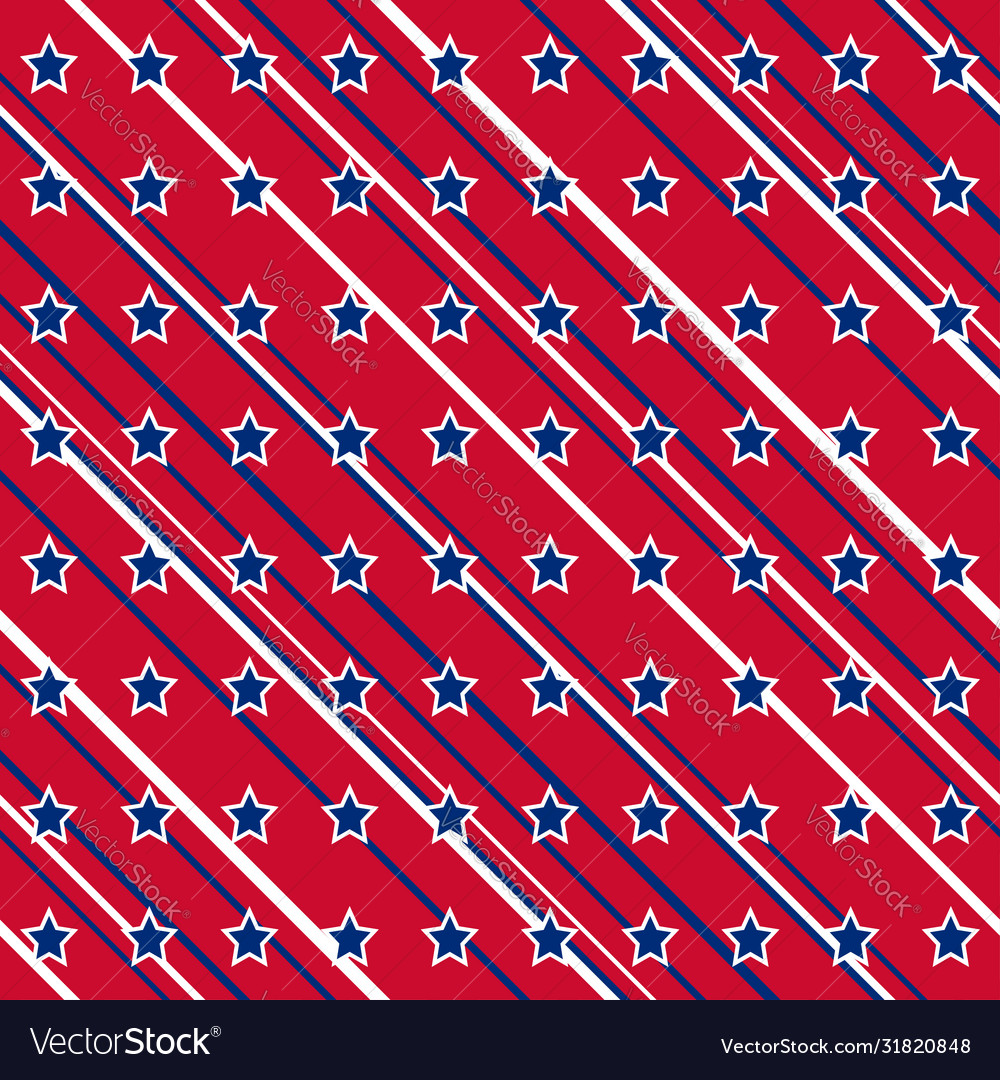 American stars and stripes seamless pattern Vector Image